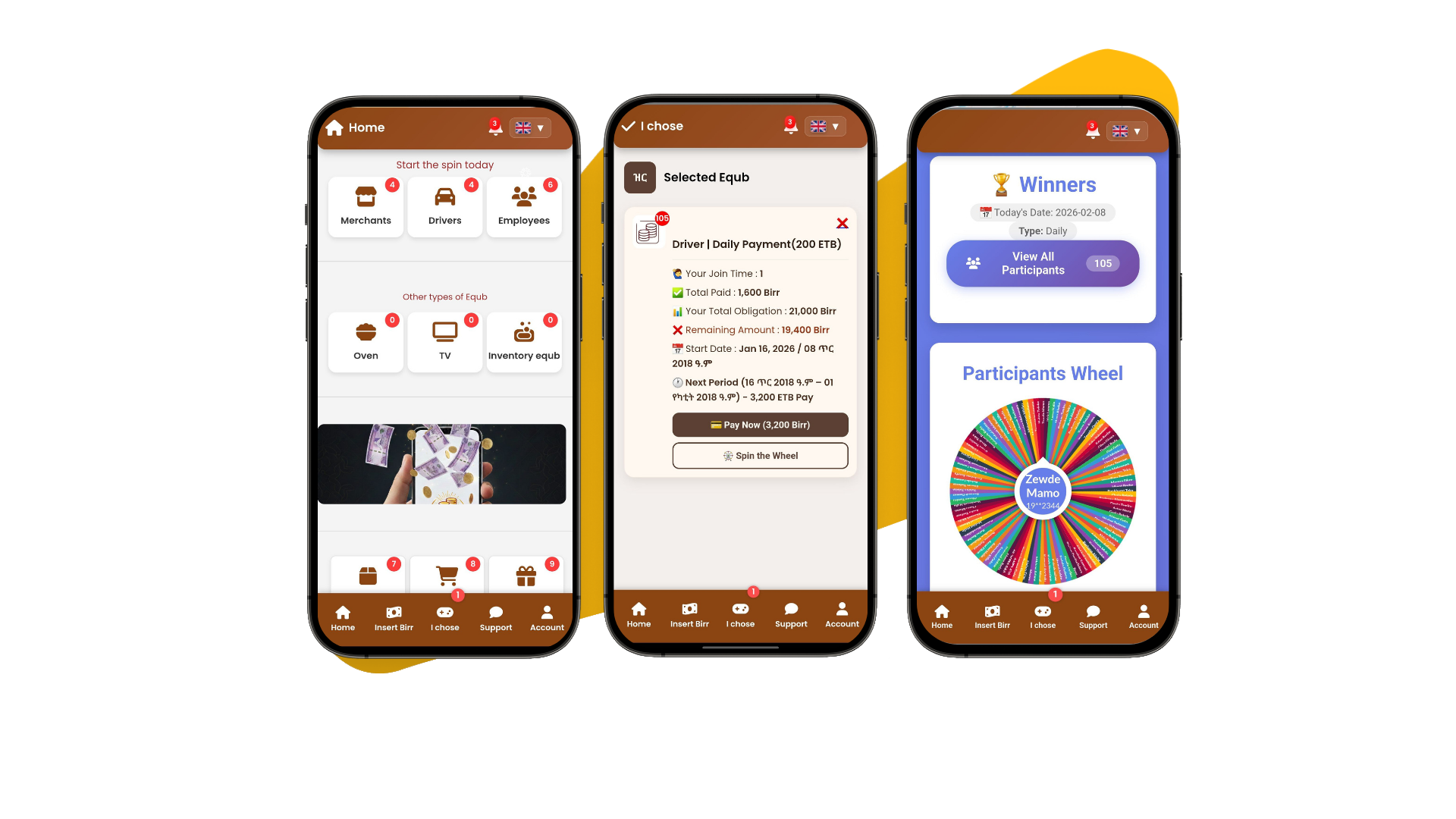 Derash Equb - Manage Your Savings, Anytime